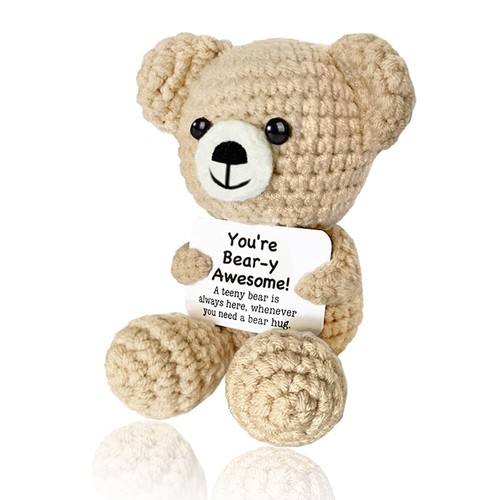 Positive Crochet Animals Positive Bear Emotional Support Crochet ...