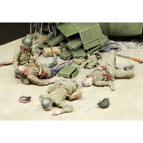 1/35 Resin Figures Model Soviet Wounded Soldier 4 Man Unpainted ...