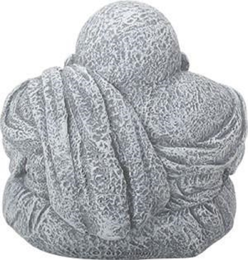 Happy Hotai Buddha Meditating Praying Wealth Prosperity Stone Resin ...