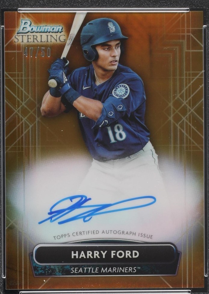 2022 Bowman Sterling - Prospect Autographs Harry Ford #PA-HF Gold ...