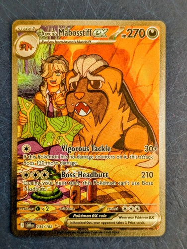 Pokemon TCG Arven's Mabosstiff EX 235/182 Sir Destined Rival NM | eBay
