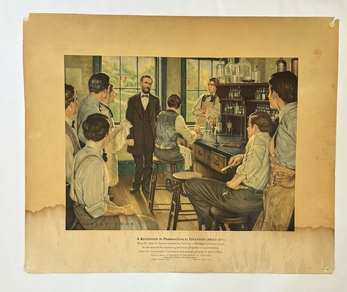 Lot 3 - Vintage Robert Thom History of Medicine Parke Davis 17”x21” 5 ...