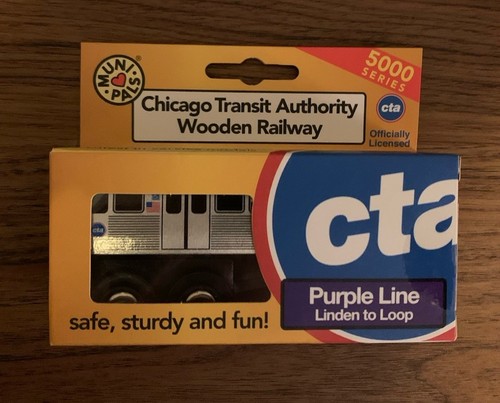 Munipals Wooden Subway "L" Train Chicago CTA Purple Line Linden to Loop ...