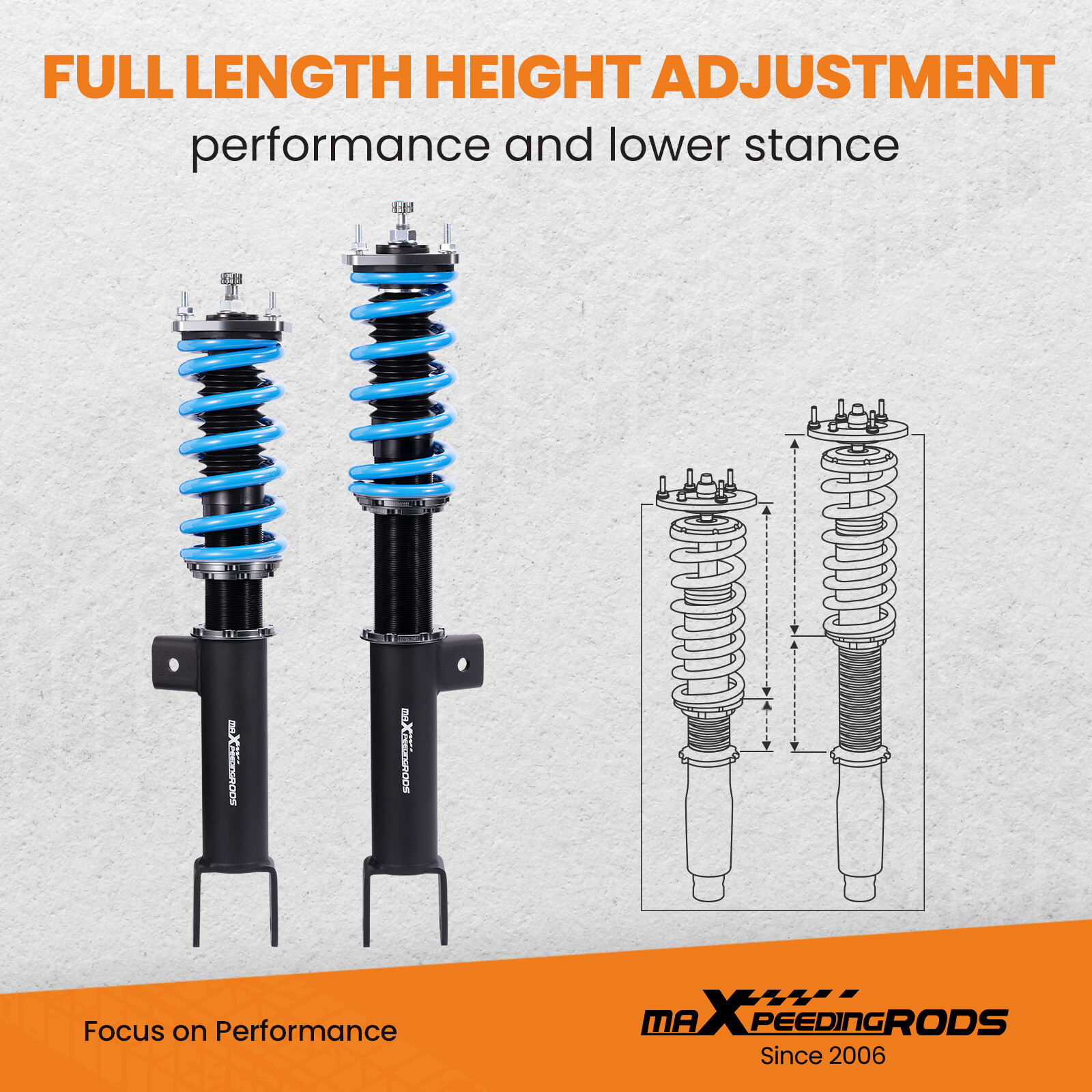 24 Ways Damper & Height Adjustment Coilover For Tesla model Y 2020-2022 ...