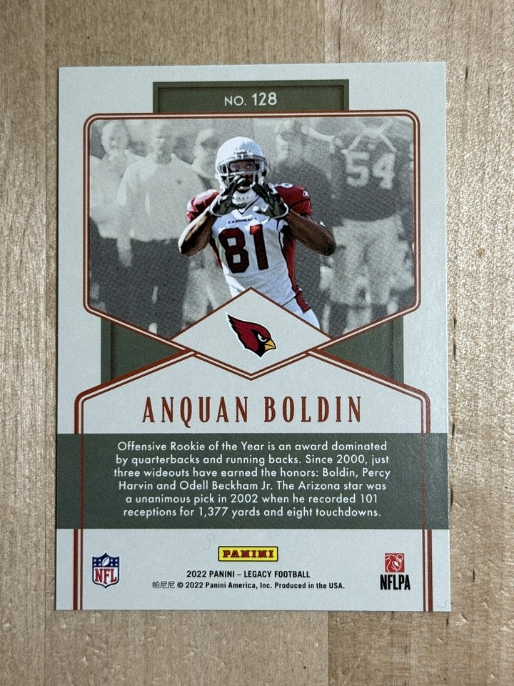 RARE L@@K 2022 Arizona Cardinals Anquan Boldin Panini Legacy LEGENDS SP ...