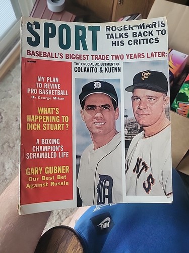 1962 Sport Magazine Tigers Rocky Colavito Harvey KUENN Yankees Roger ...