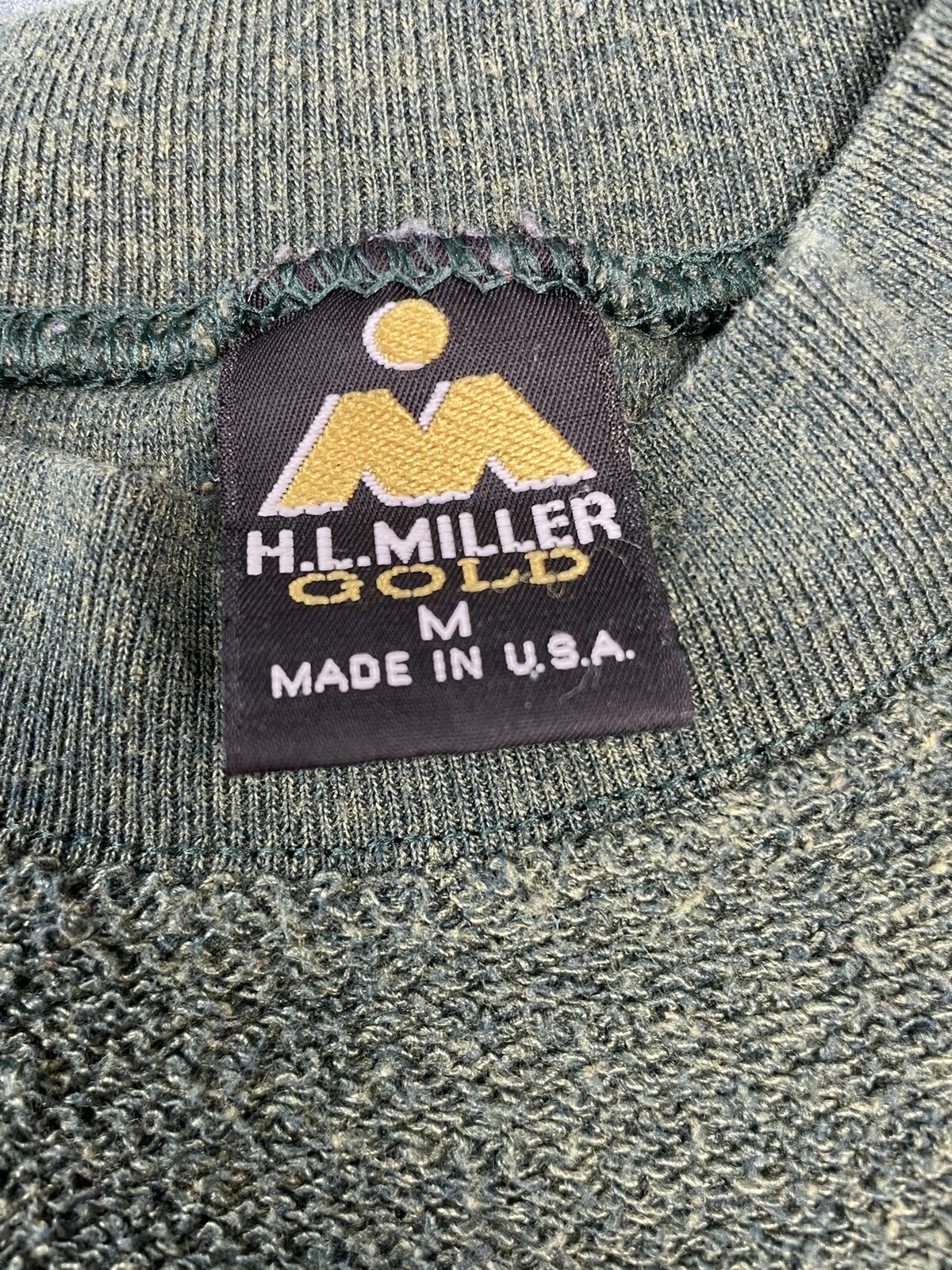 H.L. Miller Gold VTG Green Pullover Sweater Mens Medium Loveland ...