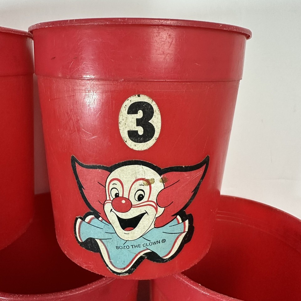Vintage Bozo the Clown Bucket Game USA Mammoth Plastics Banquet Line ...