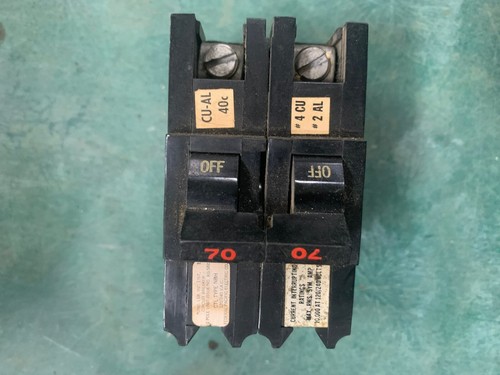 Federal Pacific 70amp breaker 2 Pole type NBH | eBay