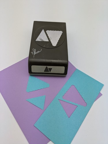 Paper Punch Triangles Shelli Petite Pennant Scalloped Normal Scrapbook ...