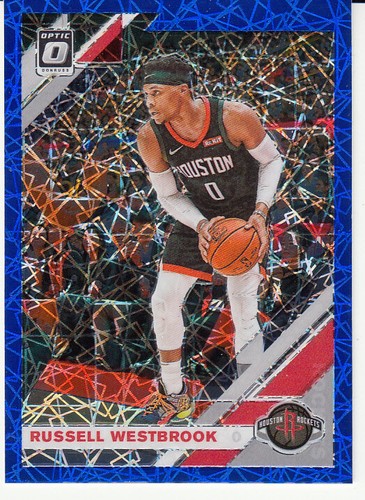 2019-20 Panini Prizm Optic Blue Velocity Holo Rockets Russell Westbrook ...