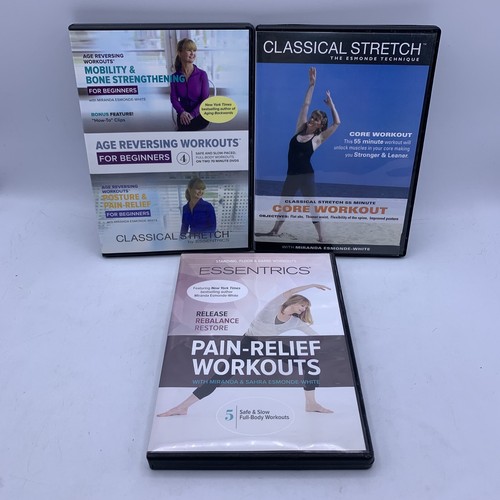 ESSENTRICS Classical Stretch 3 DVD LOT: Age Reversing Core Pain Relief ...