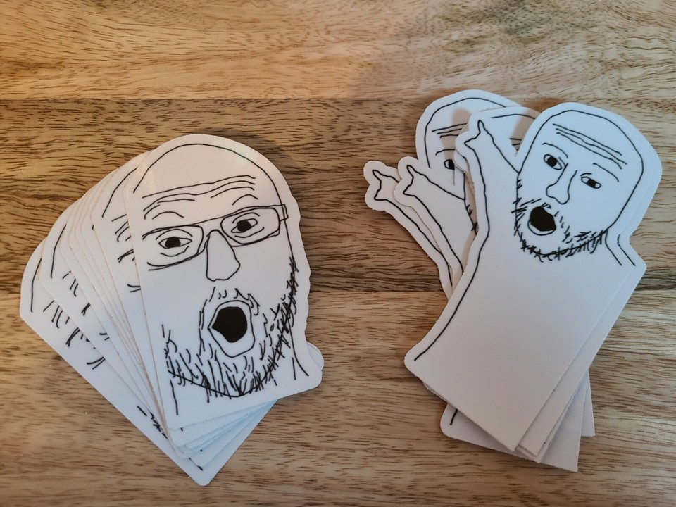 Soyjack Soy Jack Wojack Meme Pointing Sticker Decal Pair | eBay
