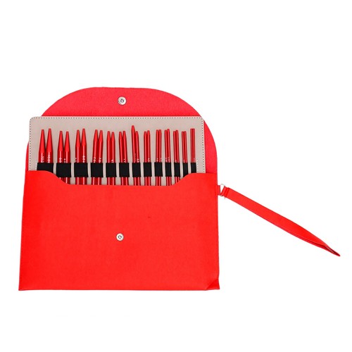 13 Pairs Bright Red Knitting Needles For Seamless Knitting Excellent ...
