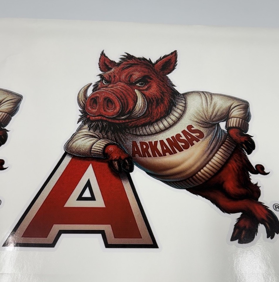 Arkansas Razorbacks Large Mascot High Quality Large Vinyl Decal. | eBay