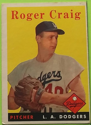 1958 Topps #194 Roger Craig Baseball Card (Los Angeles Dodgers) | eBay