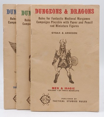 6th Printing OD&D Core Books 1-3 From OCE Set Gary Gygax, Dave Arneson ...