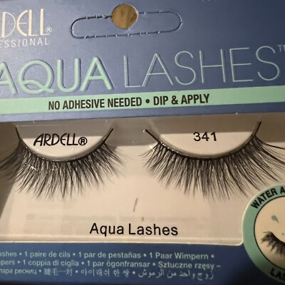 LASHES Ardell Aqua Strip Lashes, 341 Black PACK Of 6 / Water Activated ...