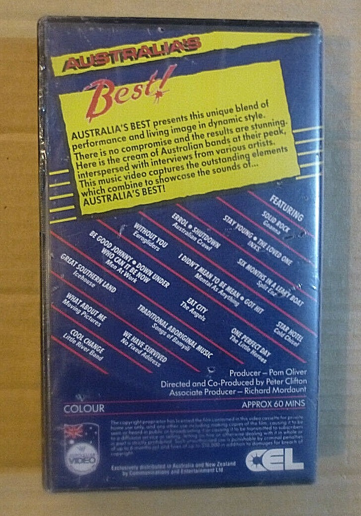 1980s' New Old Stock Sealed CEL VHS Music Video Australias Best Cold ...