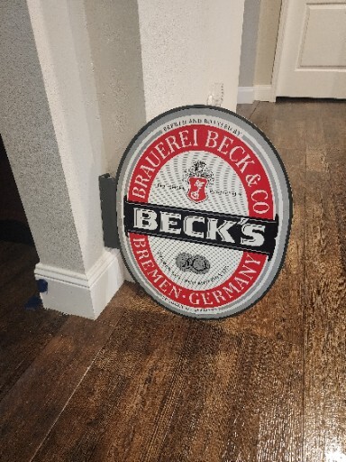 Beck's Imported Beer Double Sided Metal Advertising Display Sign 16.5 ...