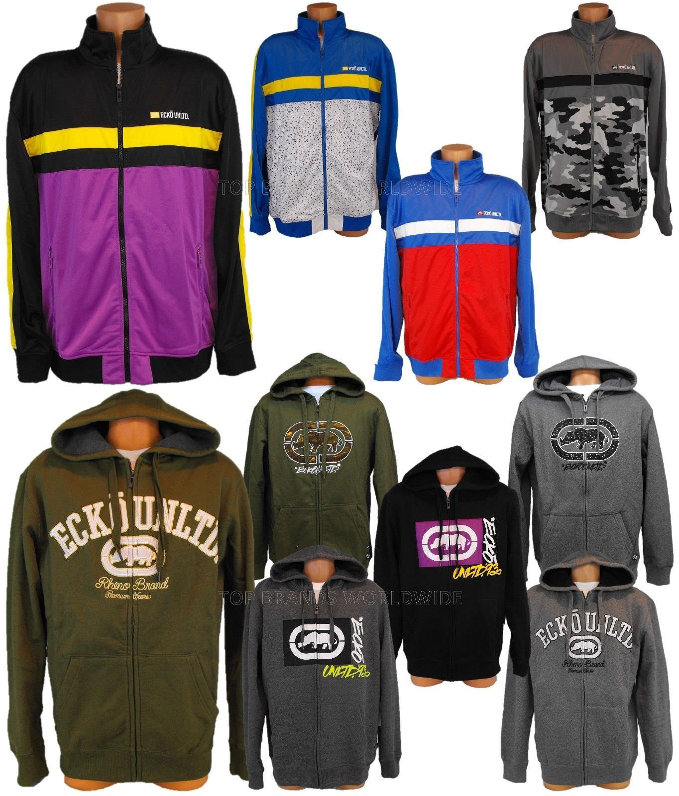 ECKO UNLTD MENS HOODIE TRACK JACKET FULL ZIP UNLIMITED SKATE TRICOT ...