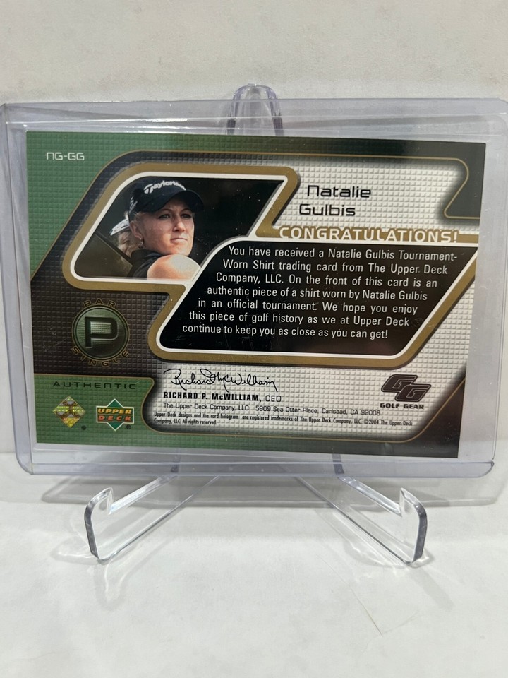 2004 Upper Deck Golf Natalie Gulbis Golf Gear Authentic Swatch #NG-GG ...