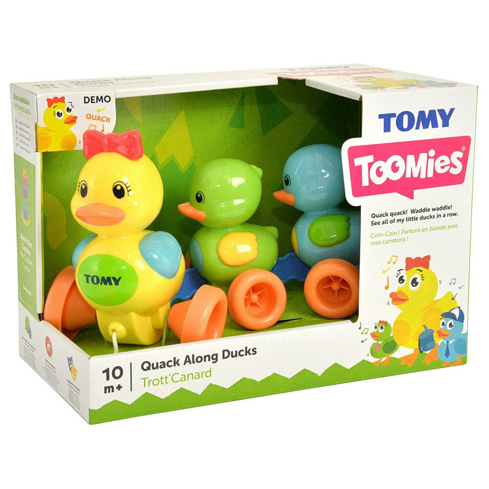 Tomy Quack Along Ducks w/ Sounds/Push-Pull Along for Toddler/Baby/Kids ...