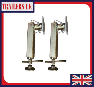 2 x Underbody Drop Stand Jack Leg Suitable for Ifor Williams LT/LM ...