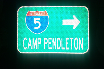 Camp Pendleton Street Sign Vehicle Rams Into Camp Pendleton Gate