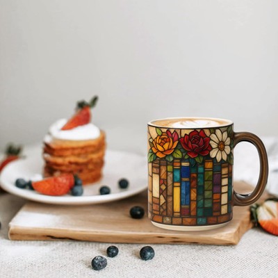 Book Cup Resin for Readers Handmade Stack Coffee Mug Lovers Unique Gift ...