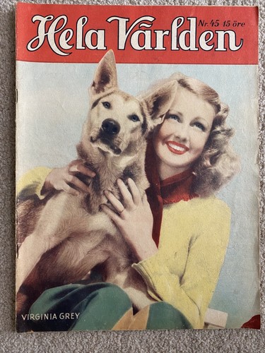 Hela Varlden 12th November 1939 No 45 Virginia Grey / Sonja Henie | eBay