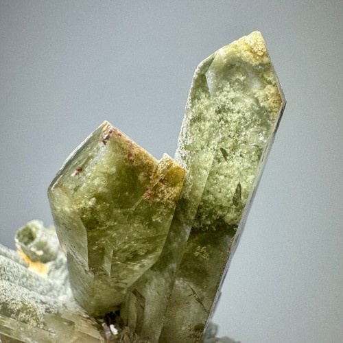 185 Grams Ultra Rare Full Terminated Chlorine Quartz Crystals Cluster ...