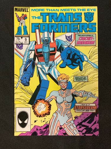1985 Oct Issue 9 Marvel The Trans Formers Circuit-Breaker! Comic Book ...
