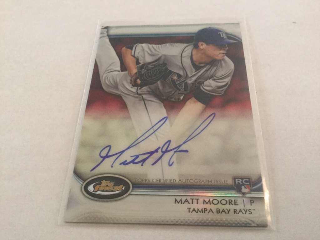 2012 Finest Rookie Autographs Red Refractor RARE 04/25 Matt Moore RC | eBay