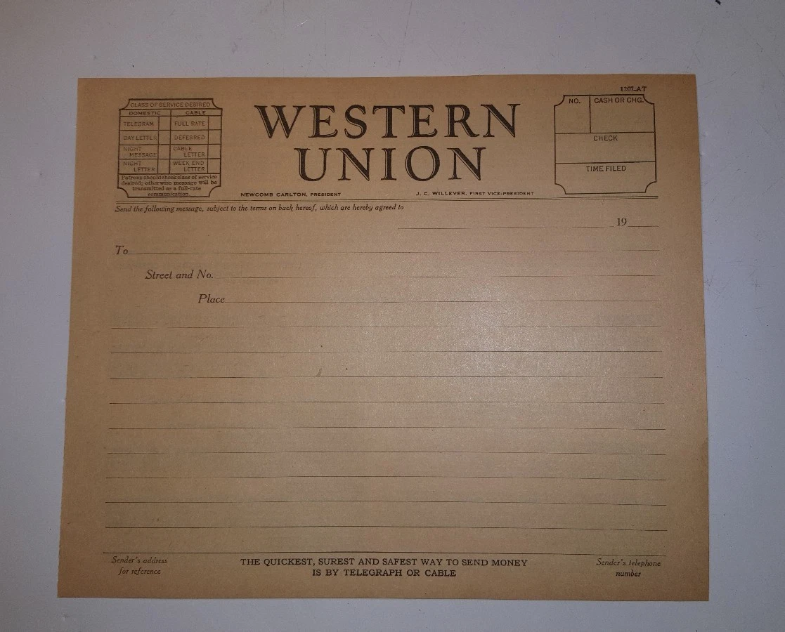 Western Union Form