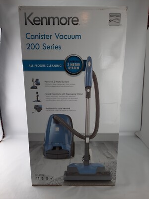 Kenmore 200 Series Corded Canister Vacuum Cleaner Bagged Blue BC4002 ...