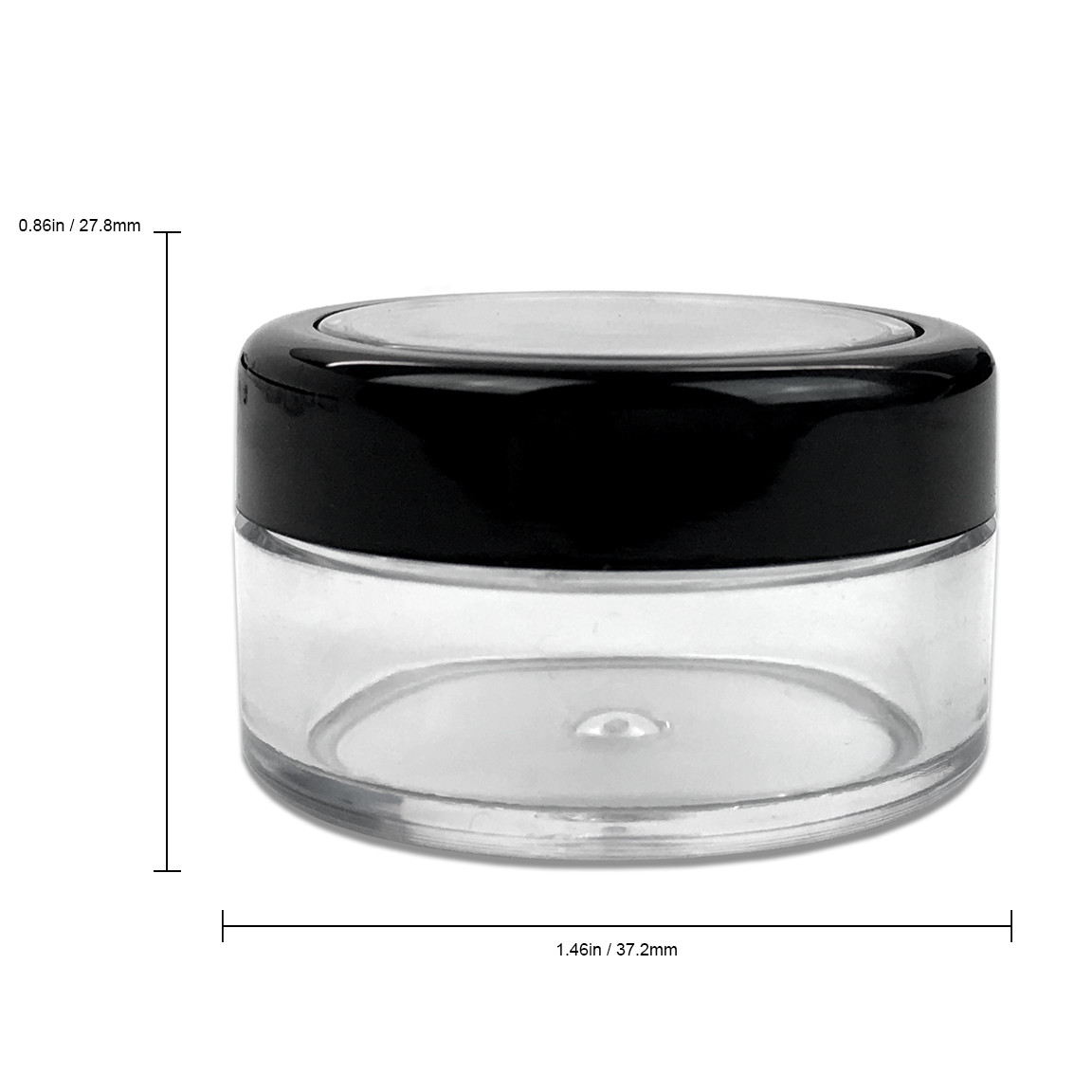 24 Pieces 10G/10ML Acrylic Transparent Round Sifter Container Jar with ...