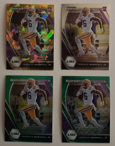 2021 Prizm Draft Picks Terrance Marshall Jr Lot Of 4 Base Parallels ...