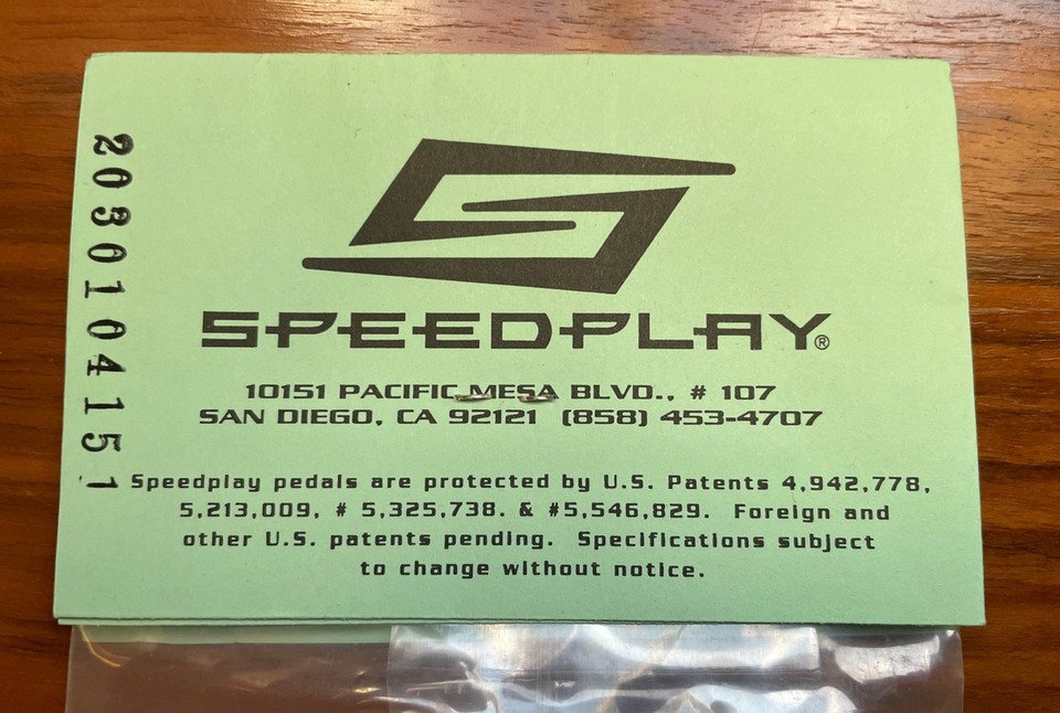 Vintage Speedplay The Frog Pedal System G3 Cleats And Instructions New ...