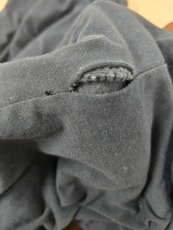 Dude Robe Pants Men's L/XL Blue Pull On Terry Lined Jersey Pajama ...