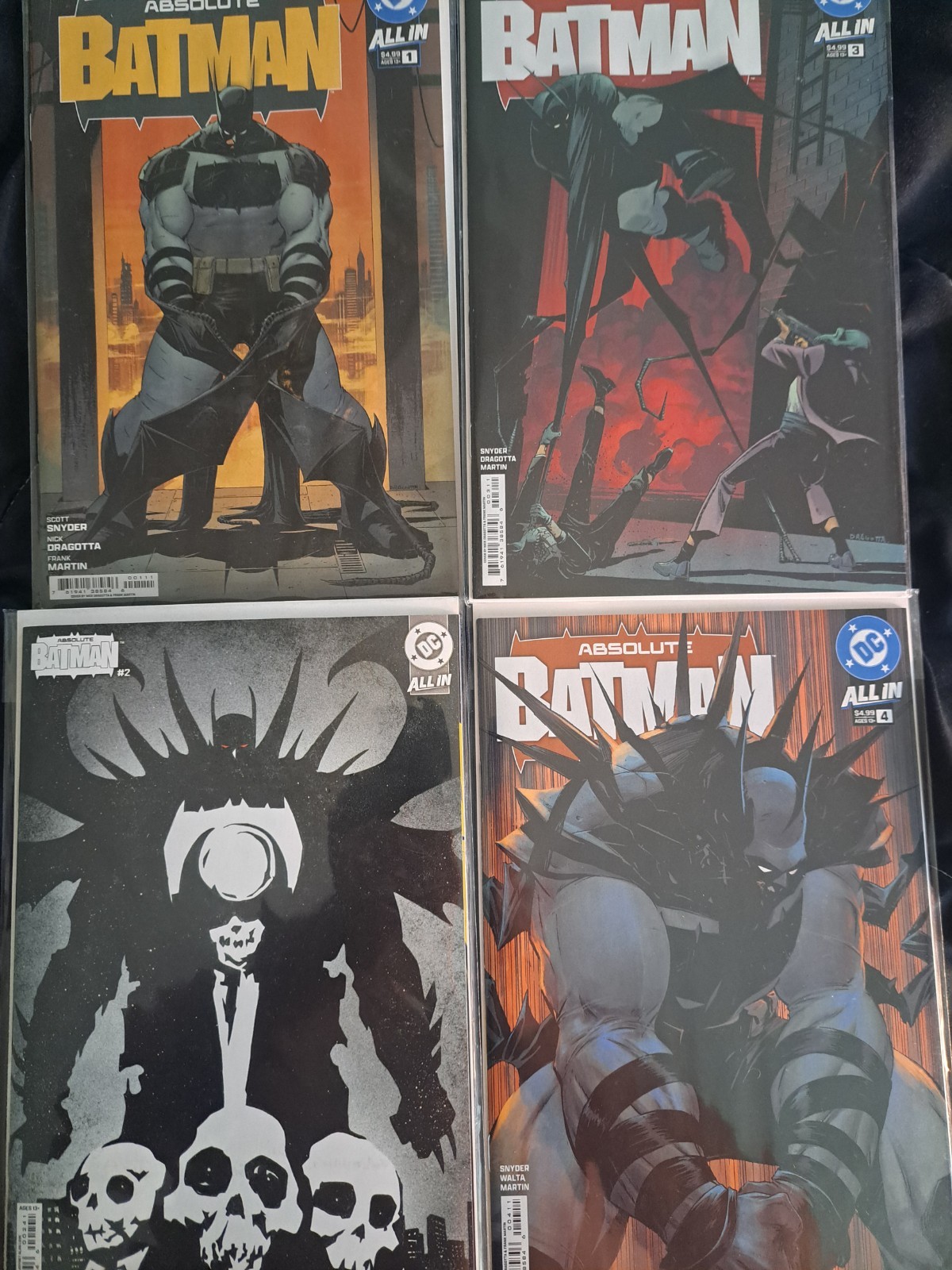 Absolute Batman..Issues 1-9. Full Run..first Prints..Synder ...number 2 ...