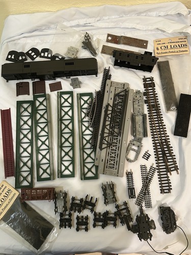 Lot of Train Accessories & Parts inc. Train Bodies, Train Wheels, Con ...