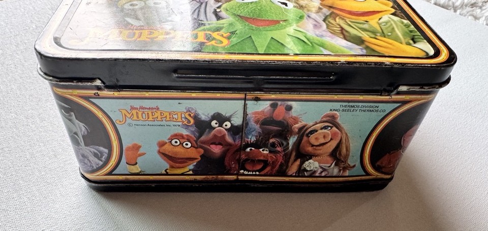 1979 VINTAGE MUPPETS METAL LUNCH BOX FOZZIE BEAR, With THERMOS | eBay
