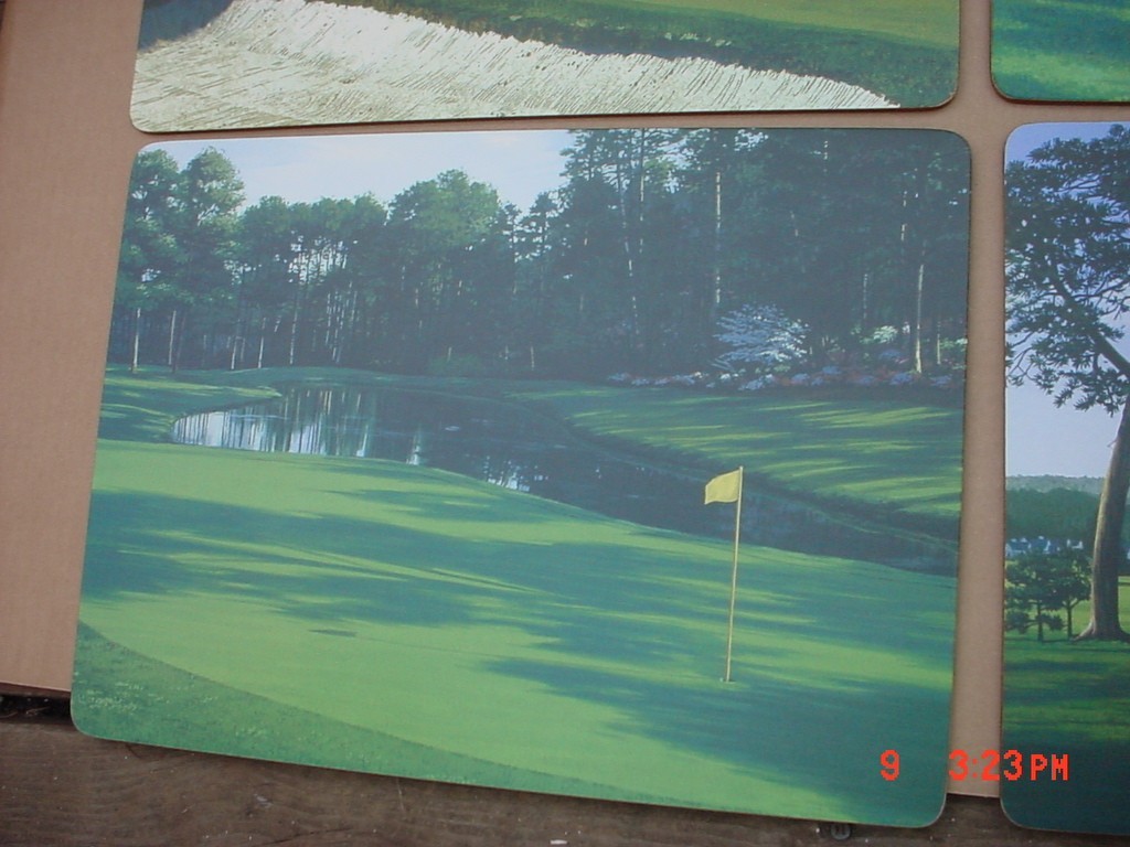 4 Deluxe Placemats Cork Backed Golf Course Design 12x16 | eBay