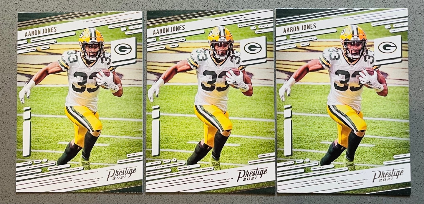 3 Lot 2021 Panini Prestige Football NFL #105 Aaron Jones Base Card ...