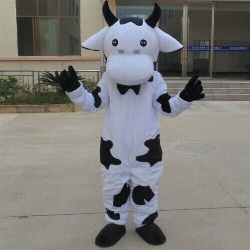 Adult Cow Mascot Costume Cosplay Parade Party Dress Outfit Suit ...