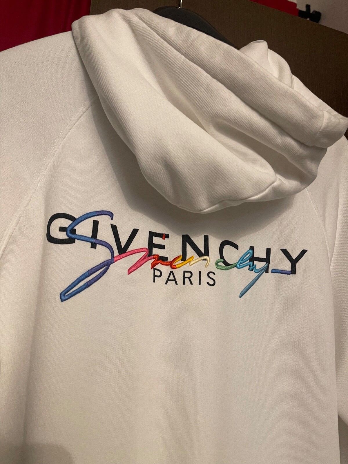 Givenchy Rainbow Signature Logo Zip-Up Hoodie Jacket - Gem