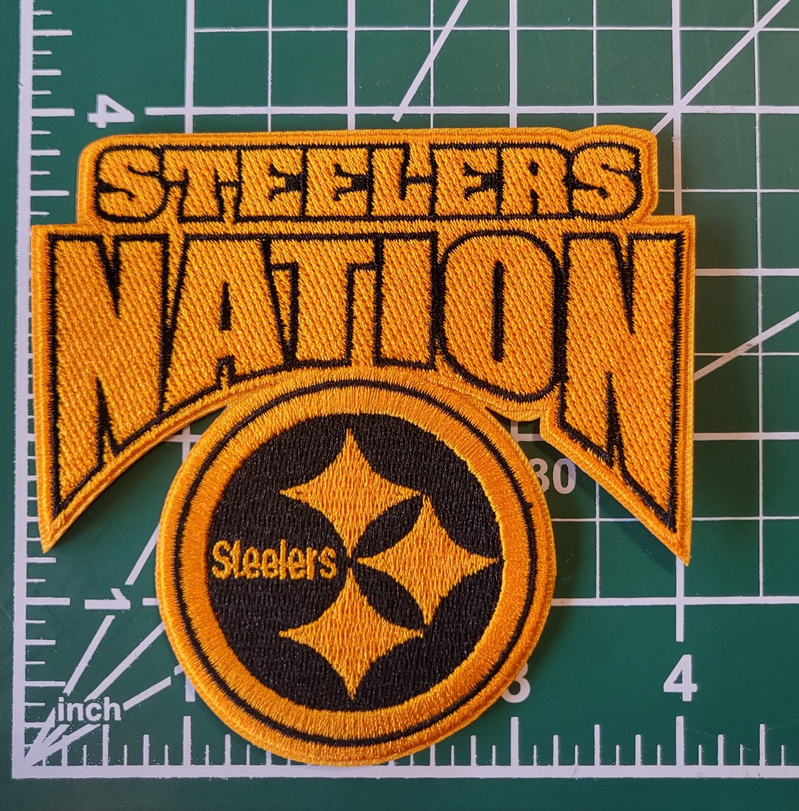 Pittsburgh Steelers Nation 4" Iron On Embroidered Patch ~Free Tracking ...