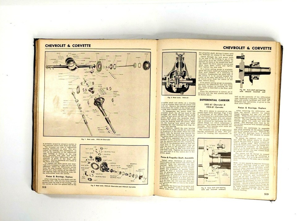 Motor's Auto Repair Manual Shop Service Book 1953-1961 24th Edition 1st ...