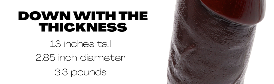 The Forearm 13 Inch Dildo w Suction Cup Big Black Master Cock Veined ...